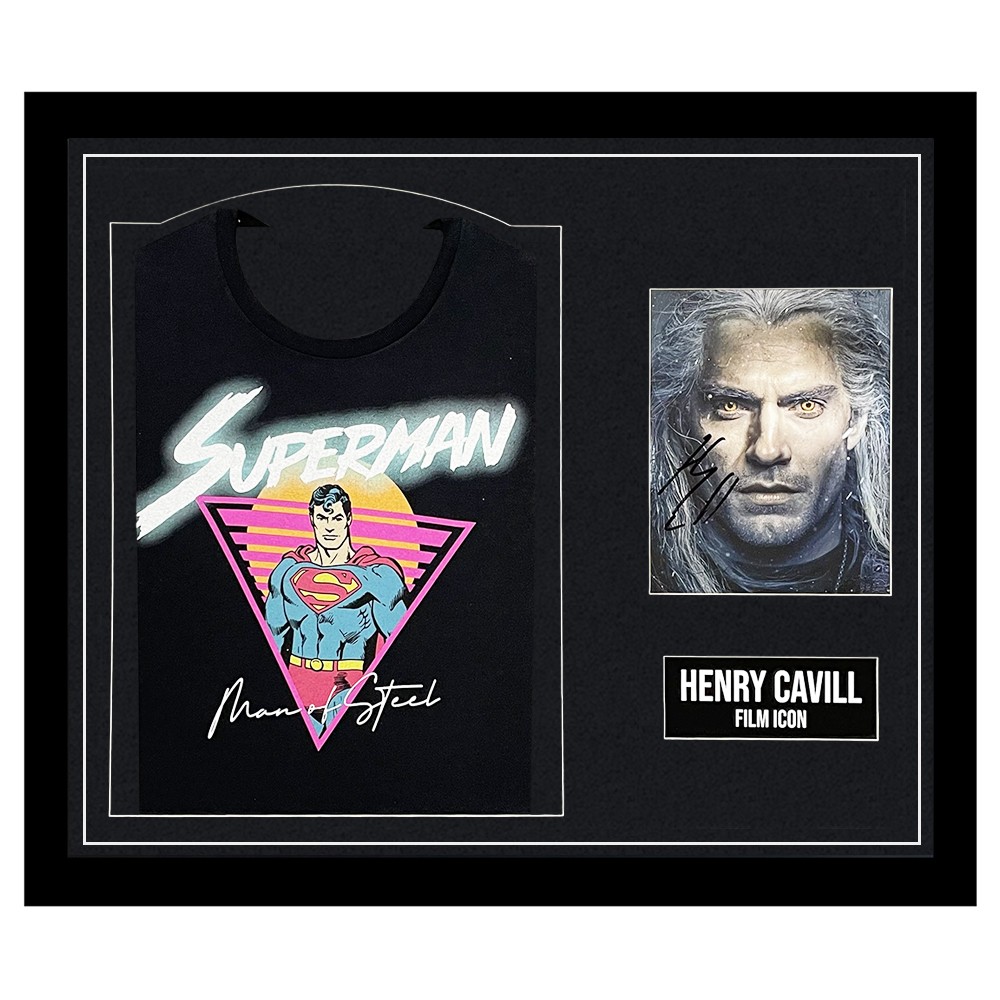 Henry Cavill Signed and Framed Display Shirt - CharityStars