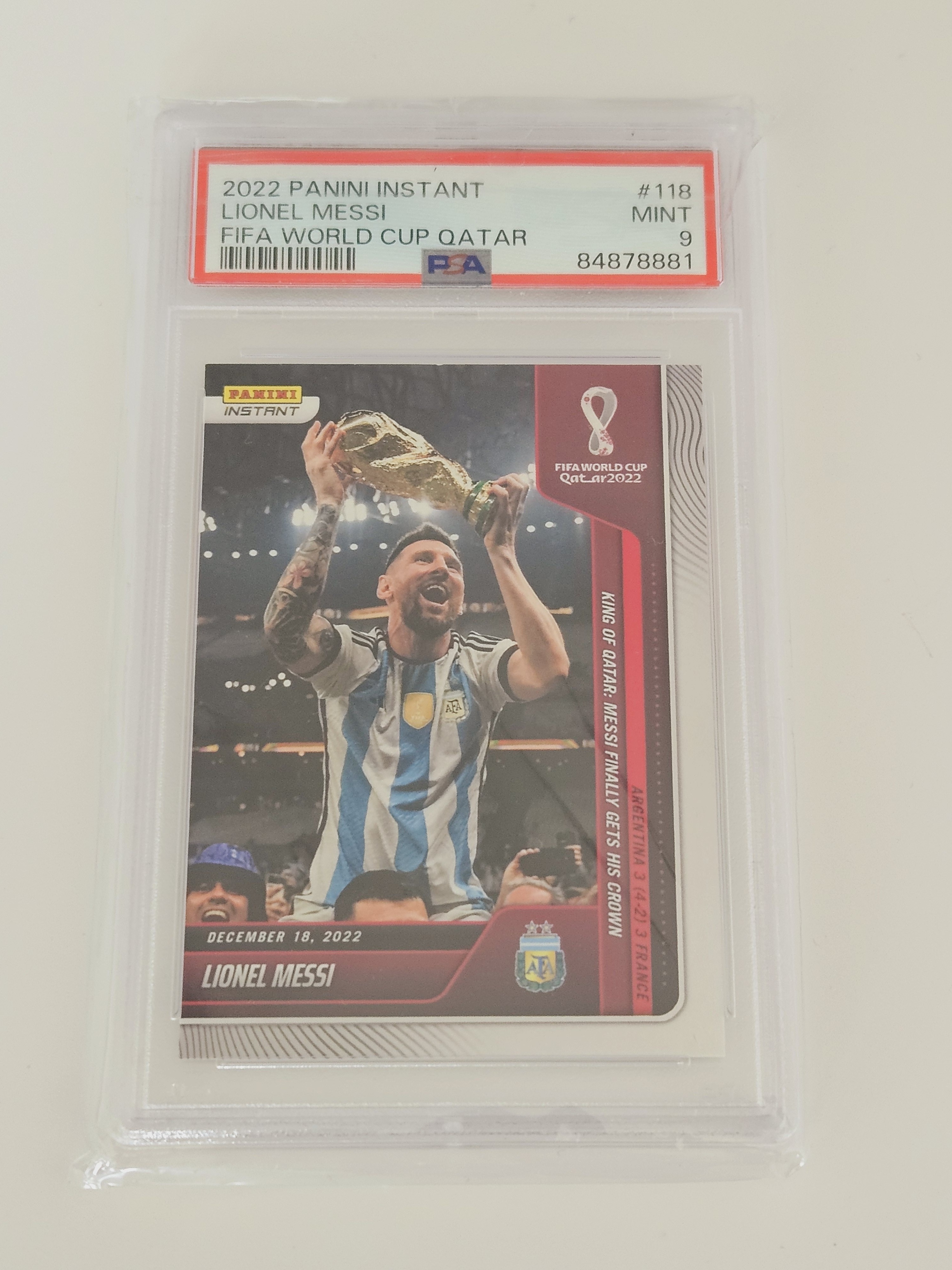 Lionel Messi Fifa World Cup Panini Instant Card 2022 #118 - CharityStars