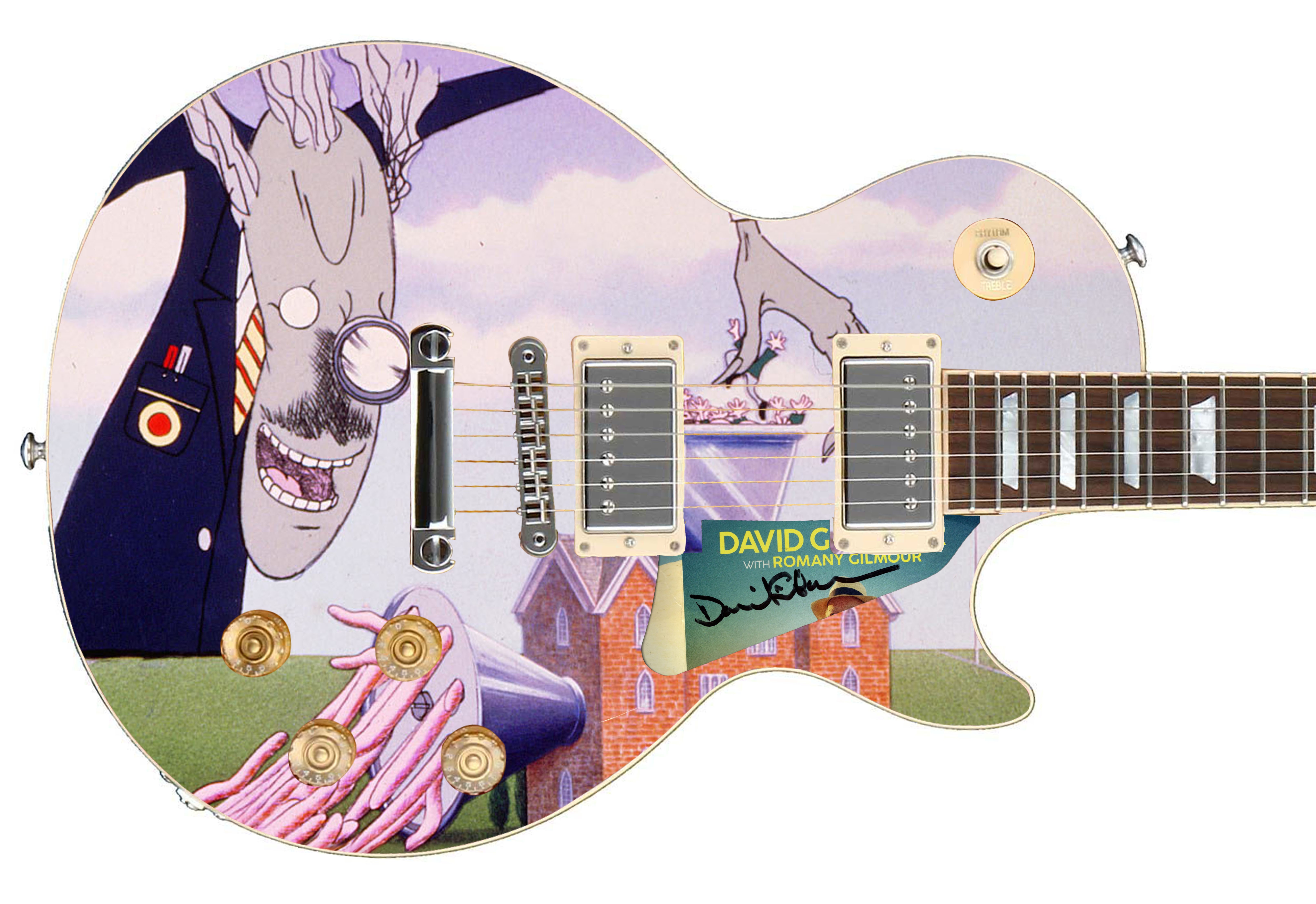 David Gilmour of Pink Floyd Signed Pickguard Custom Signature Edition ...