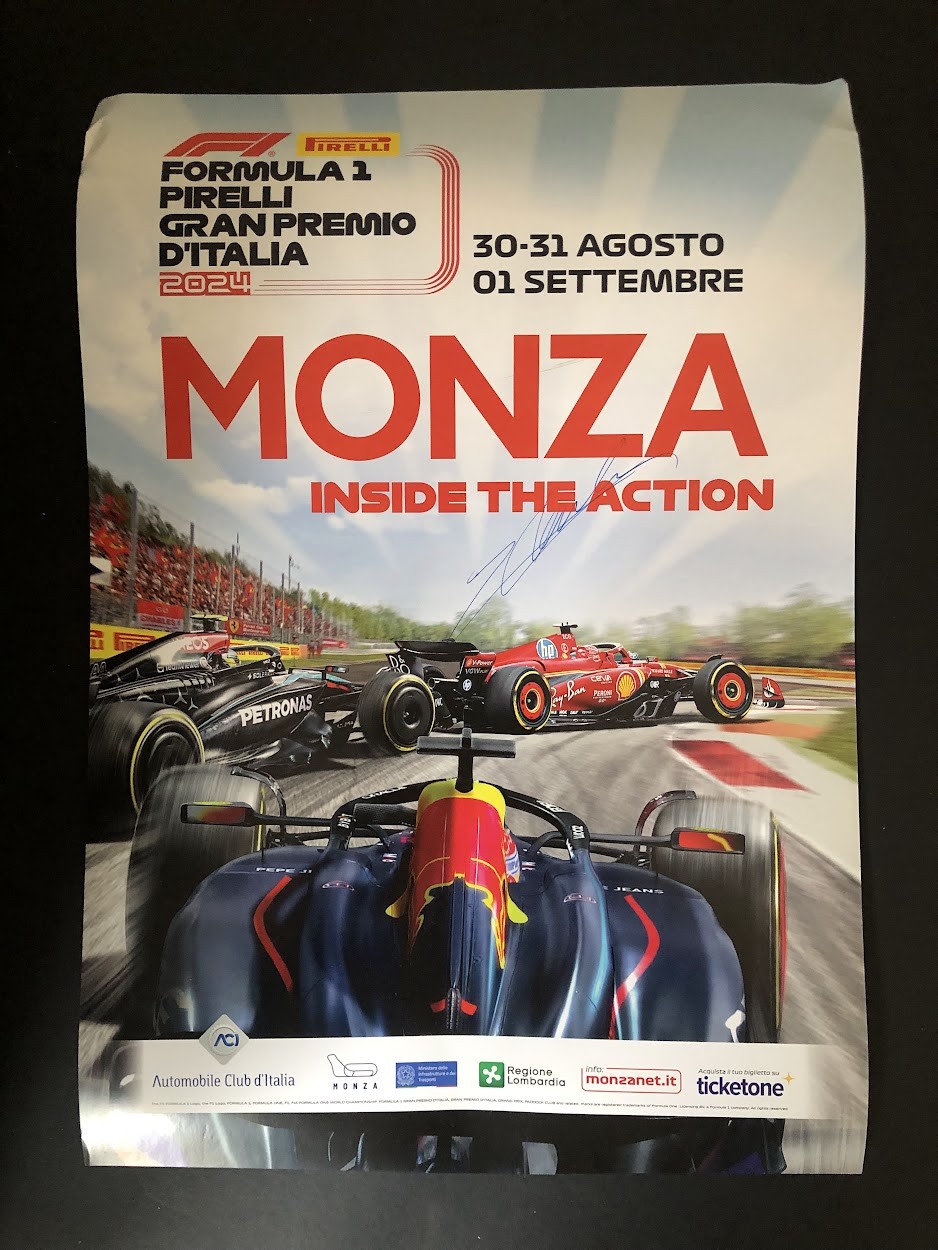 Formula 1's Official Poster, Monza 2024 - Signed by Leclerc - CharityStars