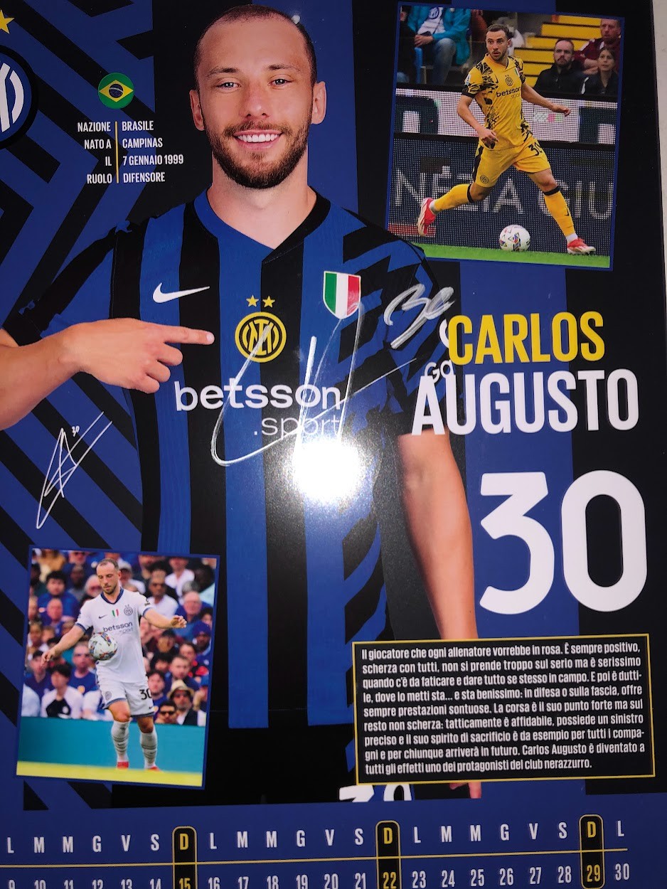 Inter's Official Calendar, 2025 - Signed by the Players - CharityStars