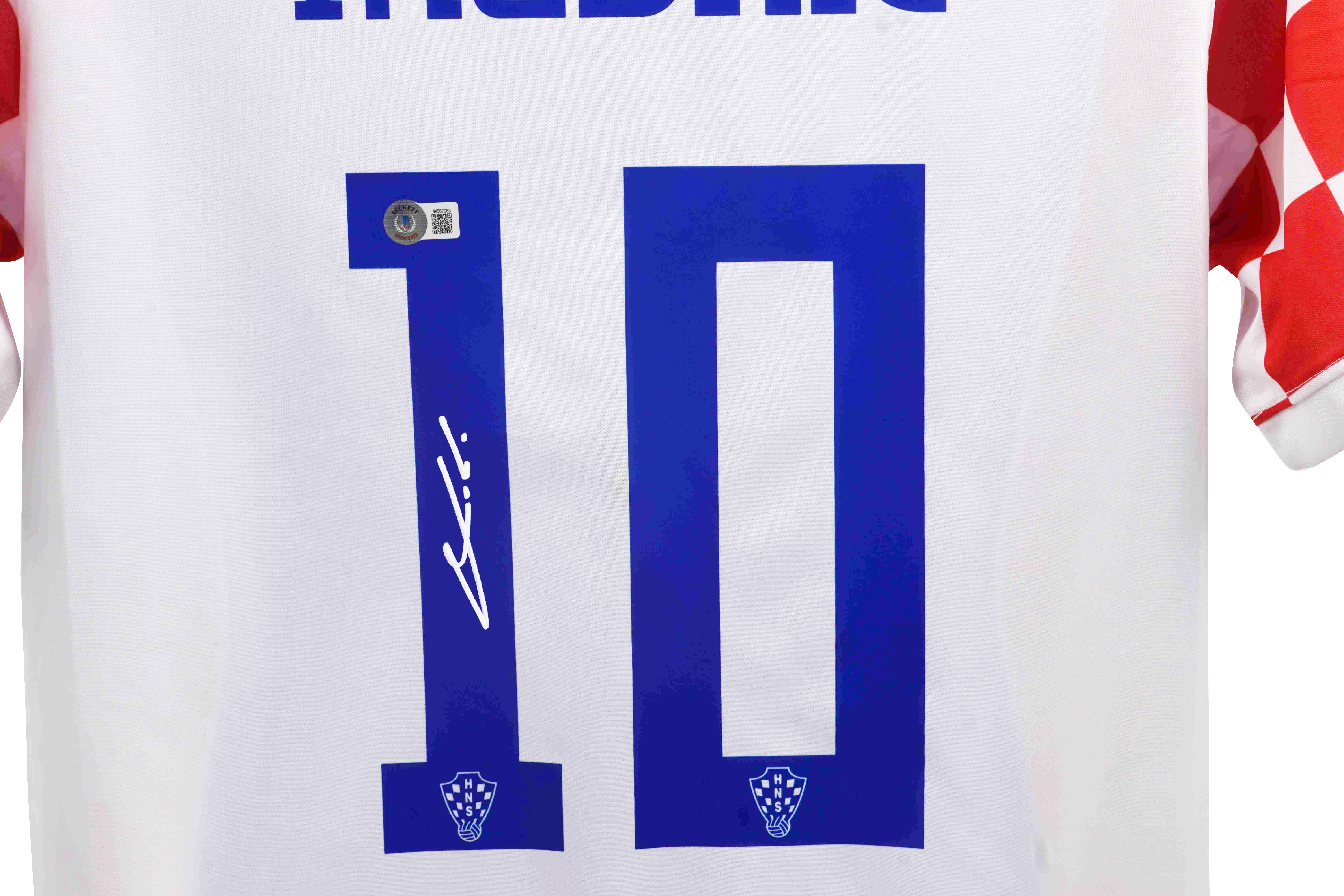 Luka Modric's Croatia Signed Replica Shirt - CharityStars