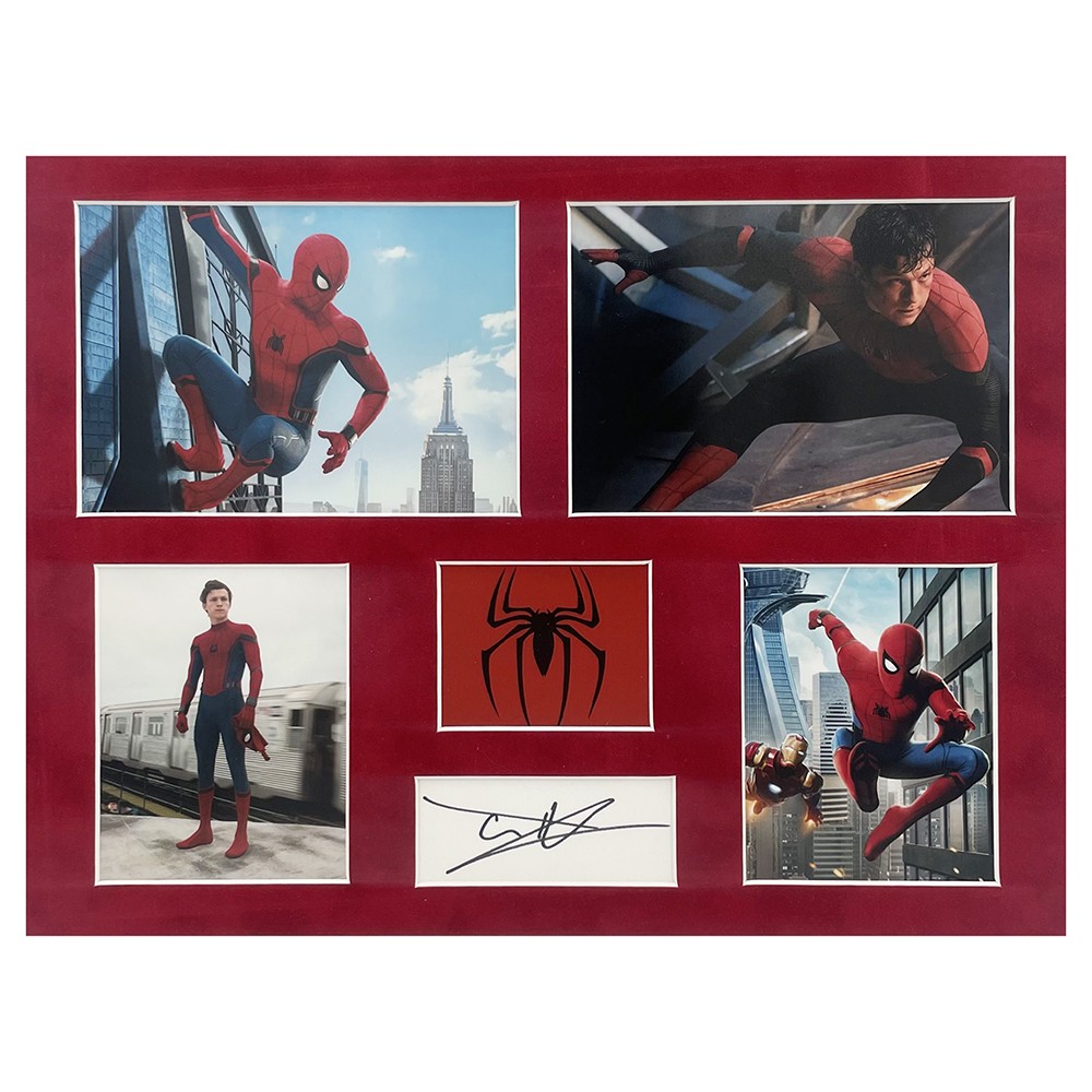 Tom Holland Signed Spider-Man Photo Display - CharityStars