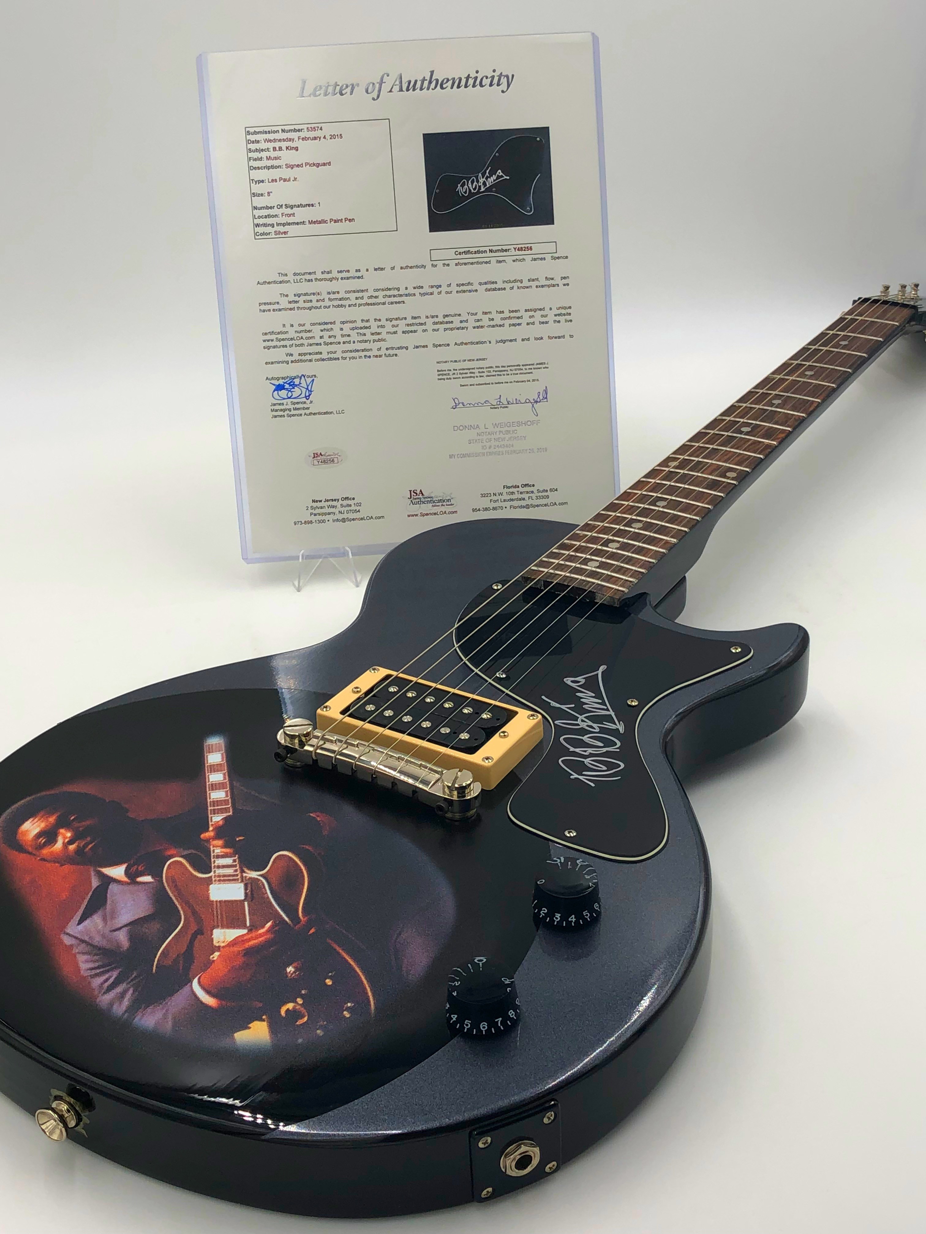 B.B King's Les Paul Epiphone Signed Electric Guitar - CharityStars