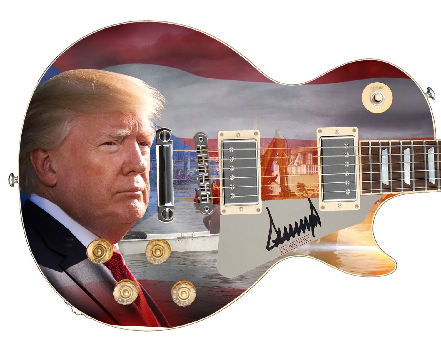President Donald Trump Signed Custom Fighting For America Graphics ...