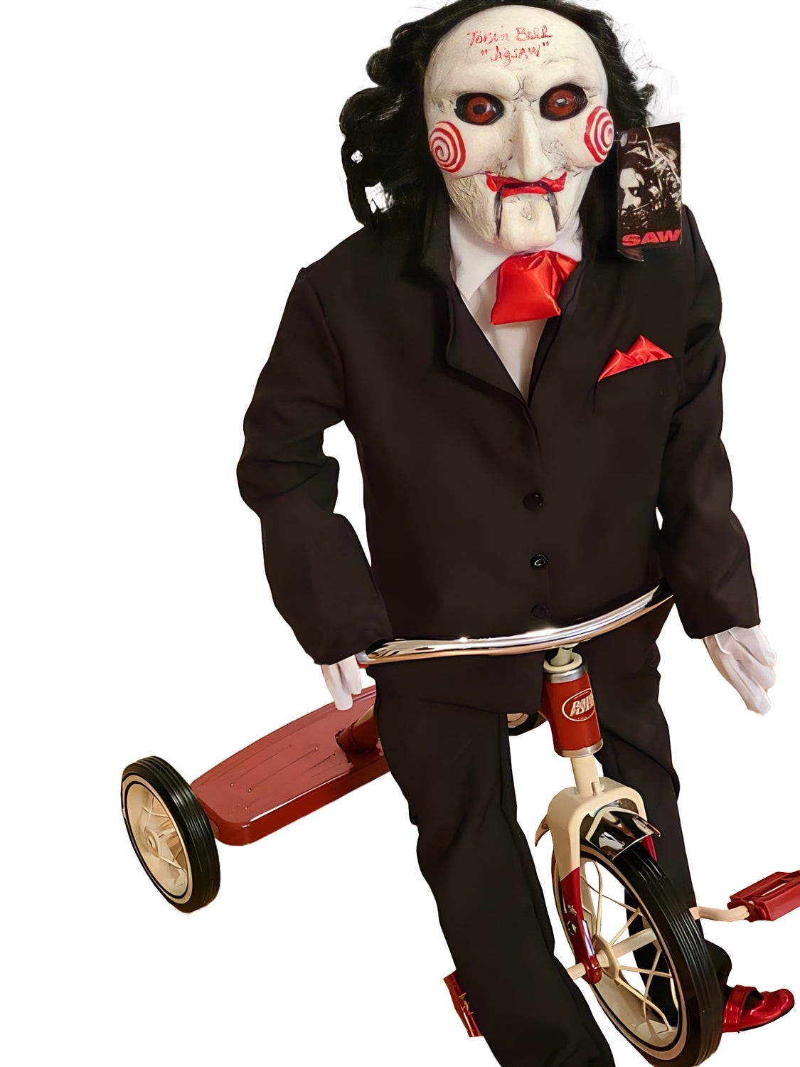 Tobin Bell Signed Saw Puppet Doll with Tricycle - CharityStars