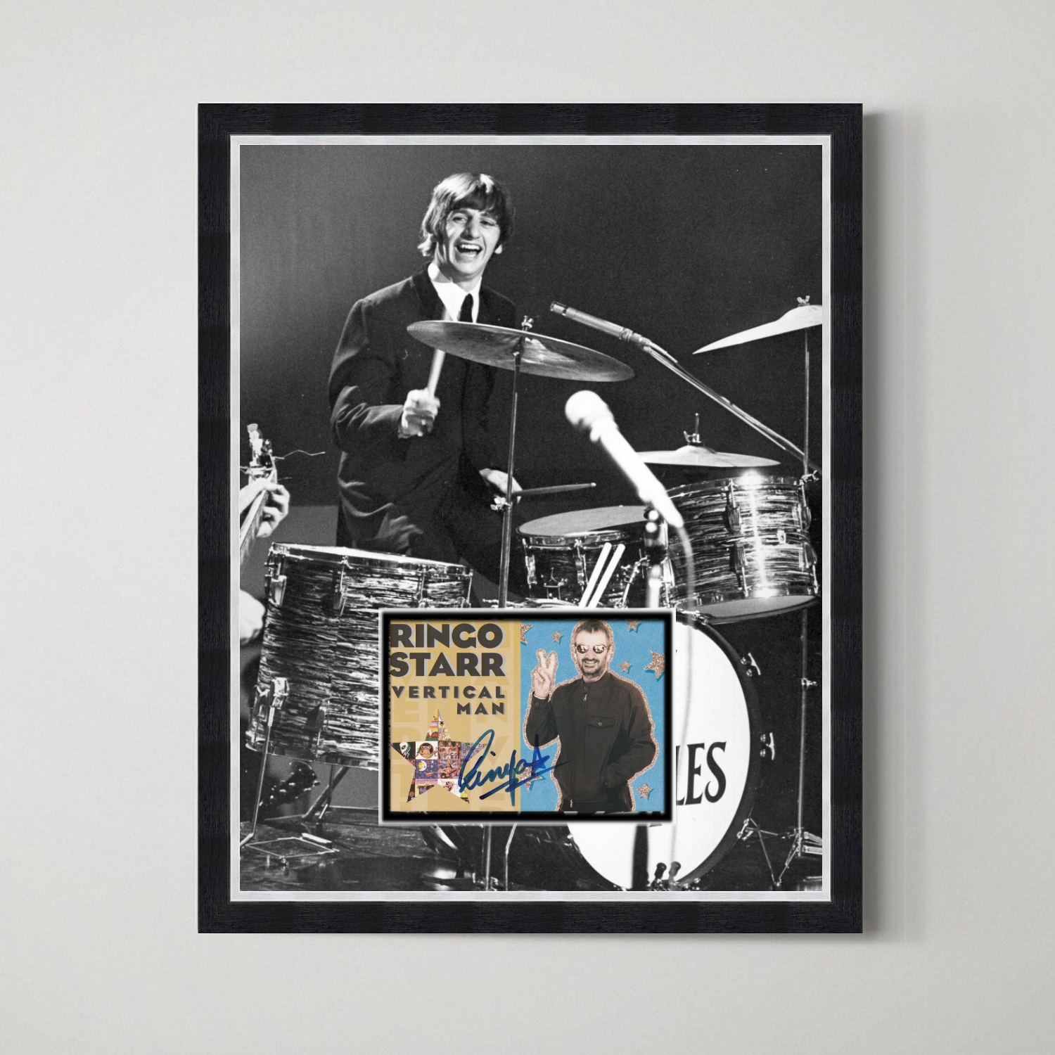 Cartolina di Ringo Starr dei Beatles - firmata e incorniciata ...