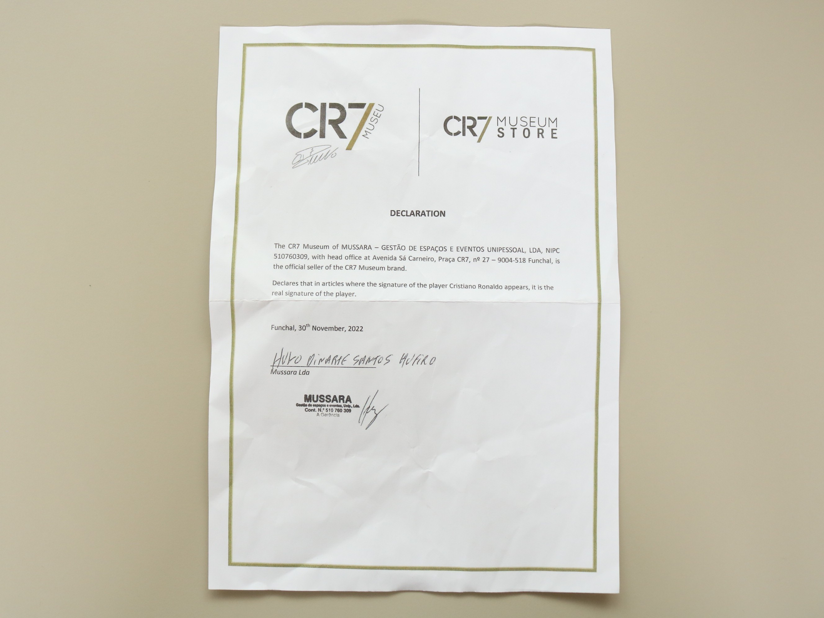 R - CR7 Museum Ball - Signed by Cristiano Ronaldo - CharityStars