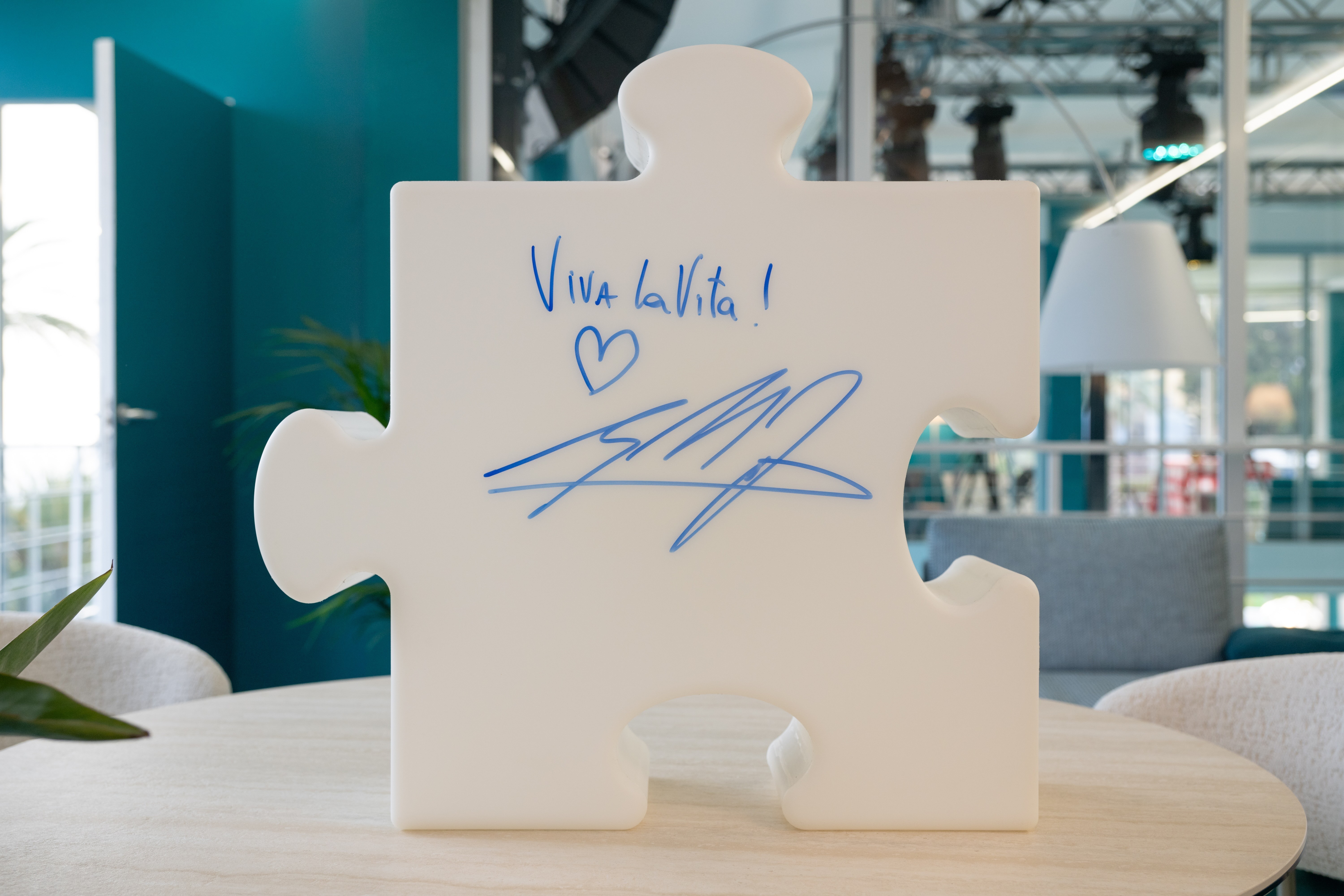 Puzzle design module autographed by Francesco Gabbani during Sanremo ...
