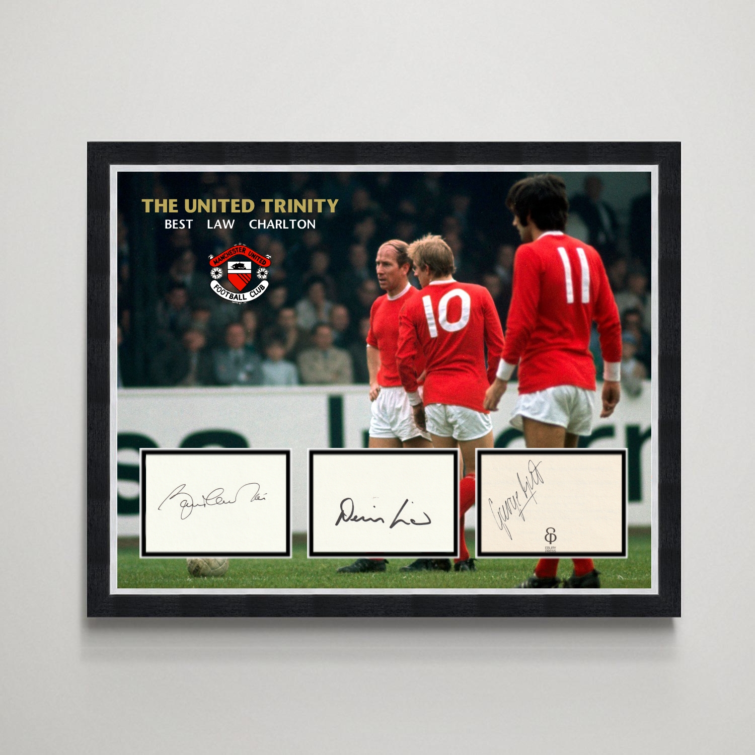 Manchester United Trinity Signed Display - CharityStars