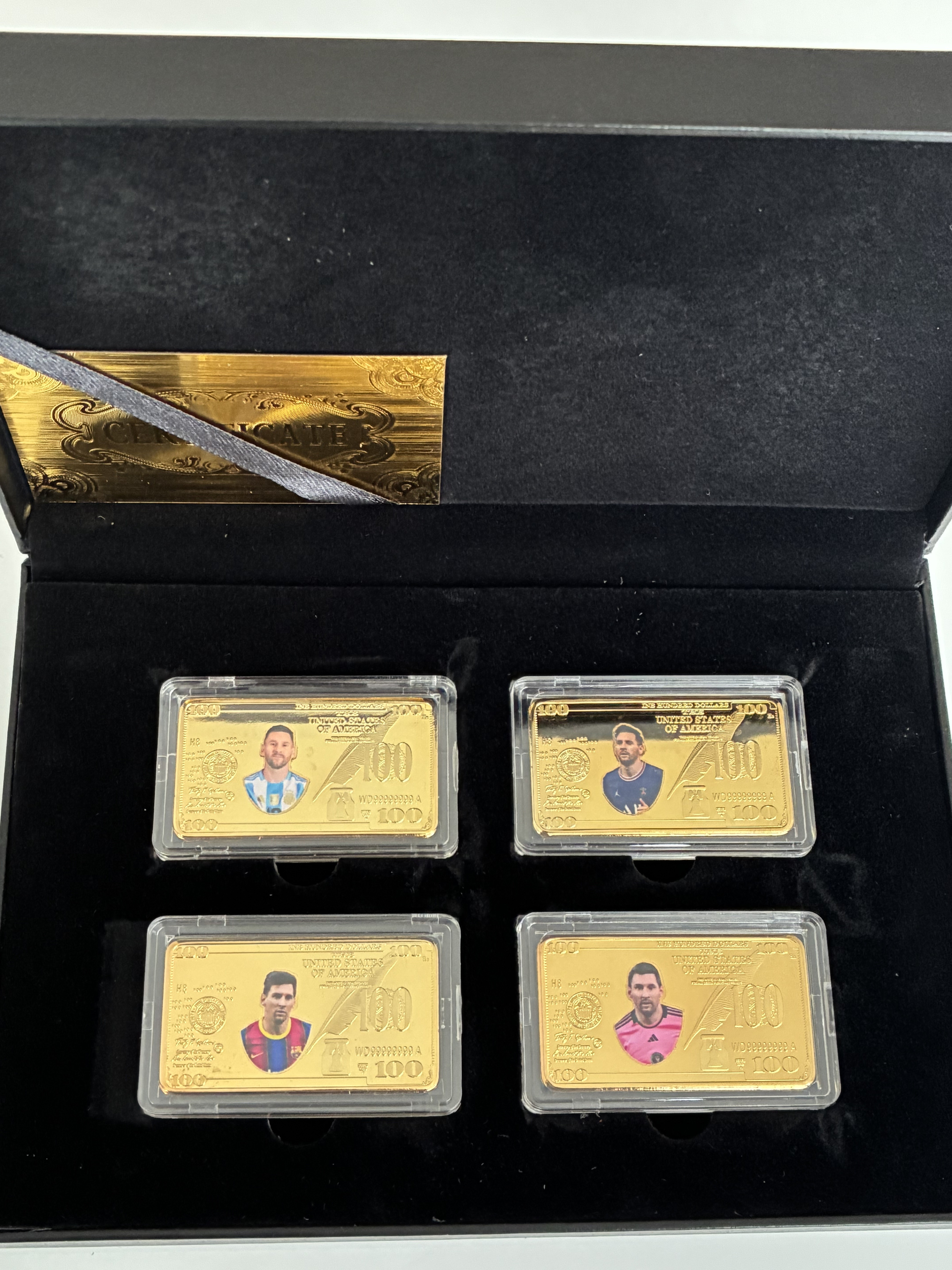 Lionel Messi Gold Plated Bars - CharityStars