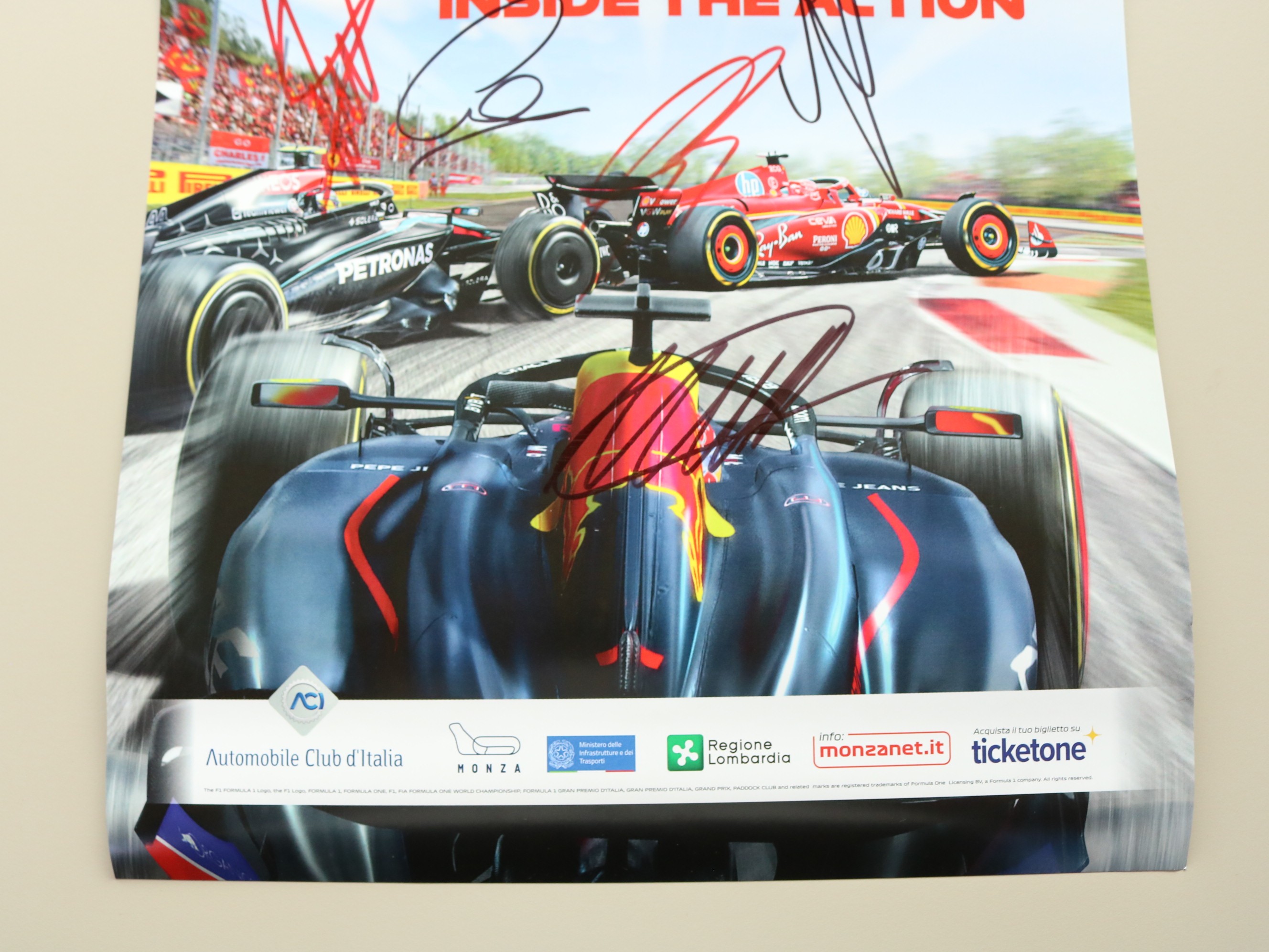 R - Official Formula 1 Poster, Monza 2024 - Signed - CharityStars