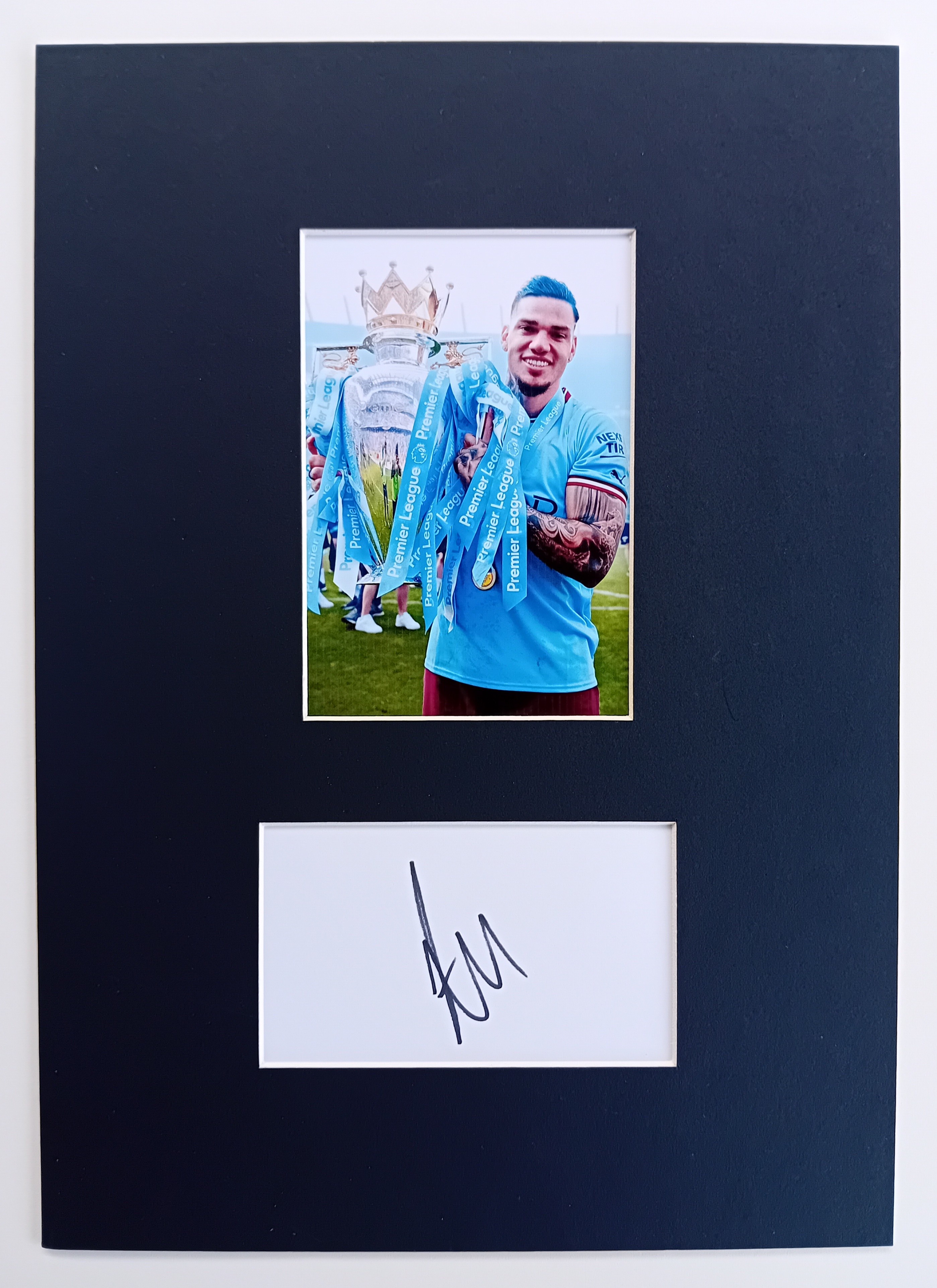 Ederson Signature Piece Mounted - CharityStars