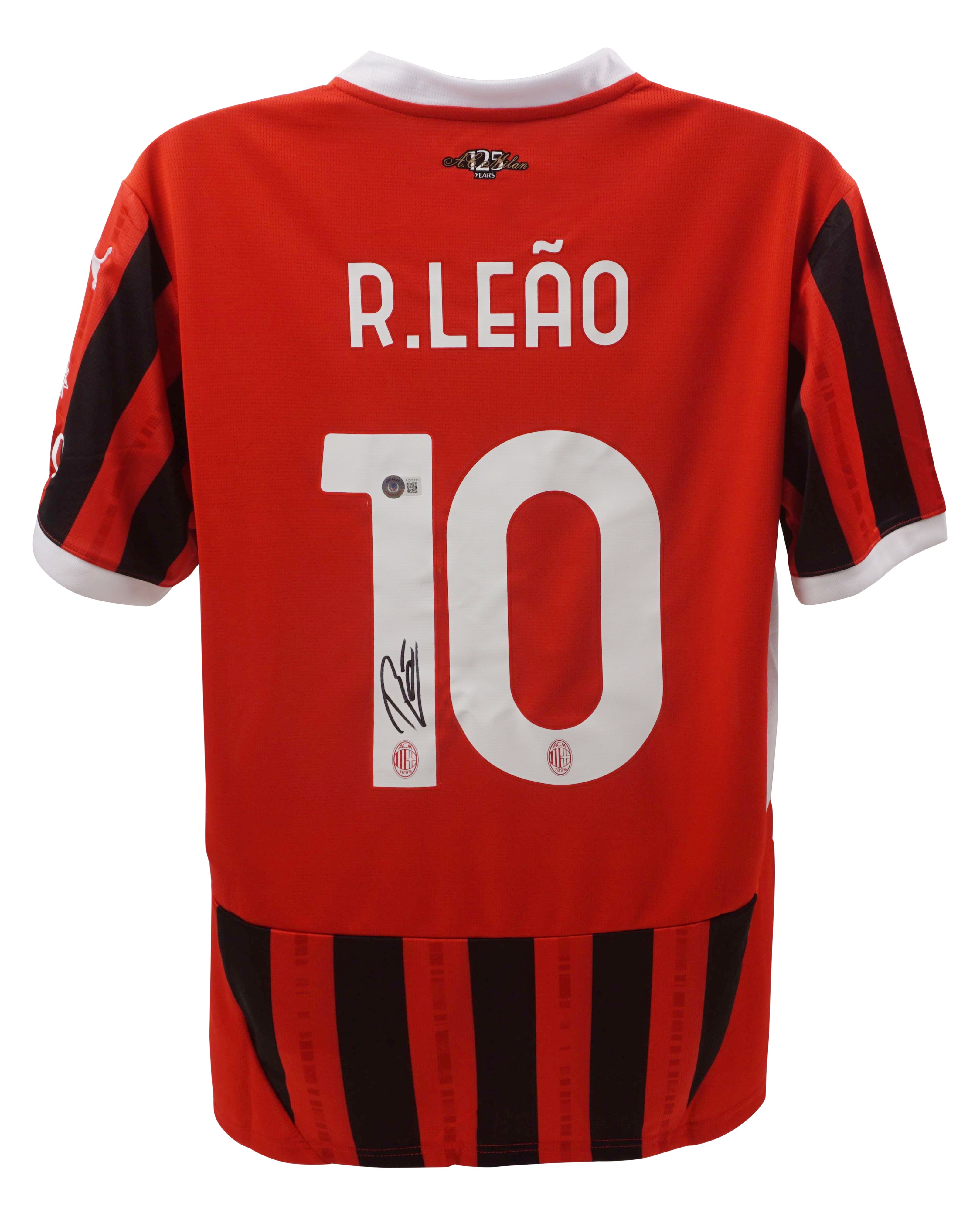 Rafael Leao's AC Milan Signed Replica Shirt - CharityStars