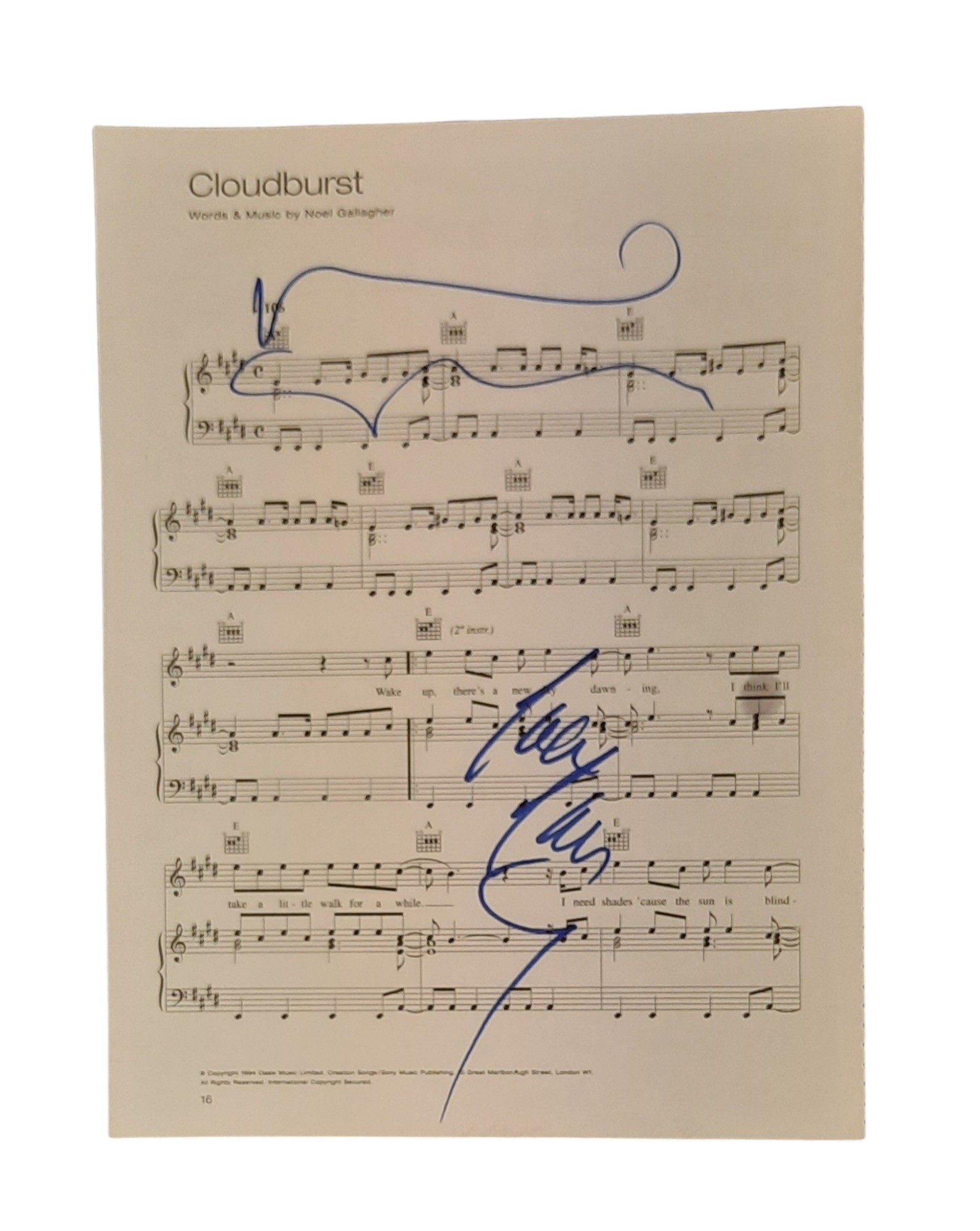 Oasis Signed Sheet Music - CharityStars