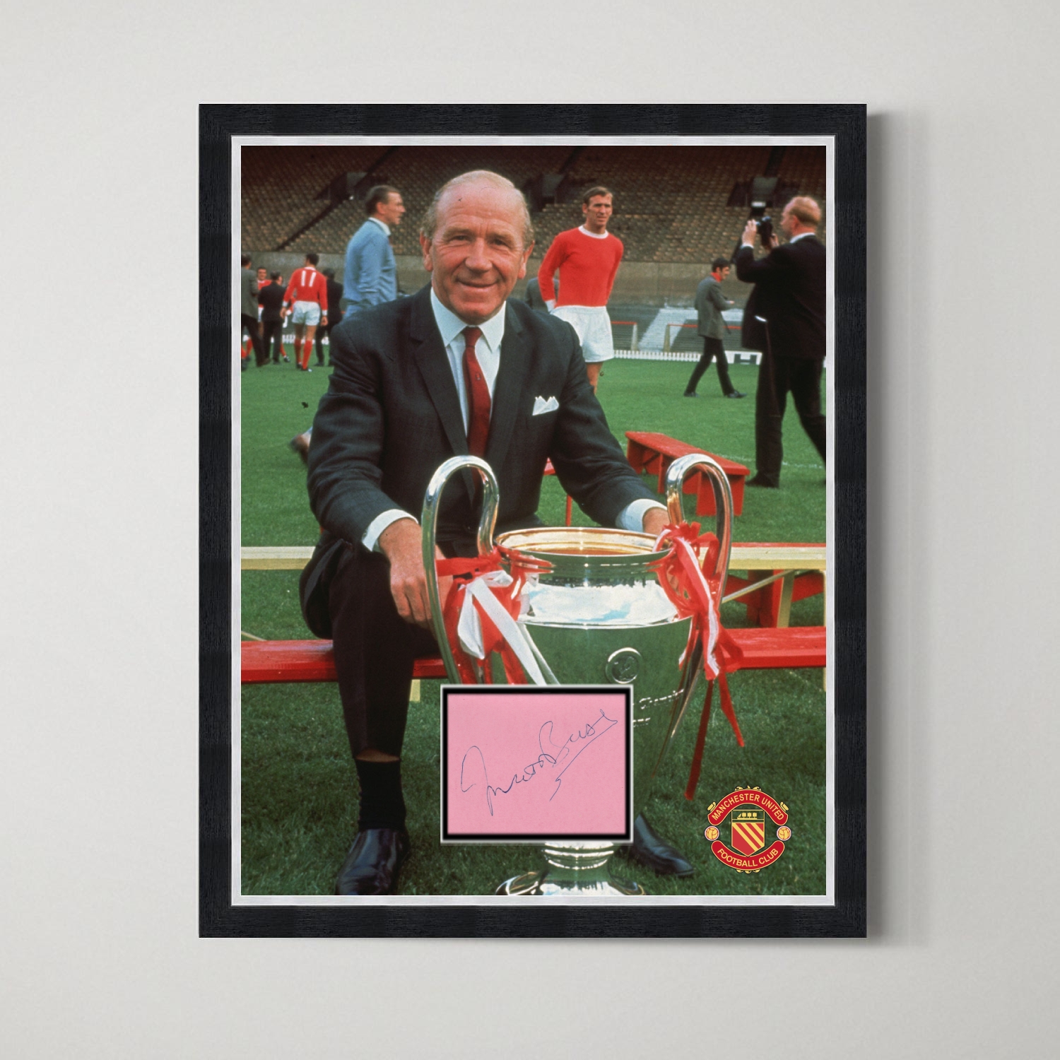 Sir Matt Busby Signed Manchester United Display - CharityStars
