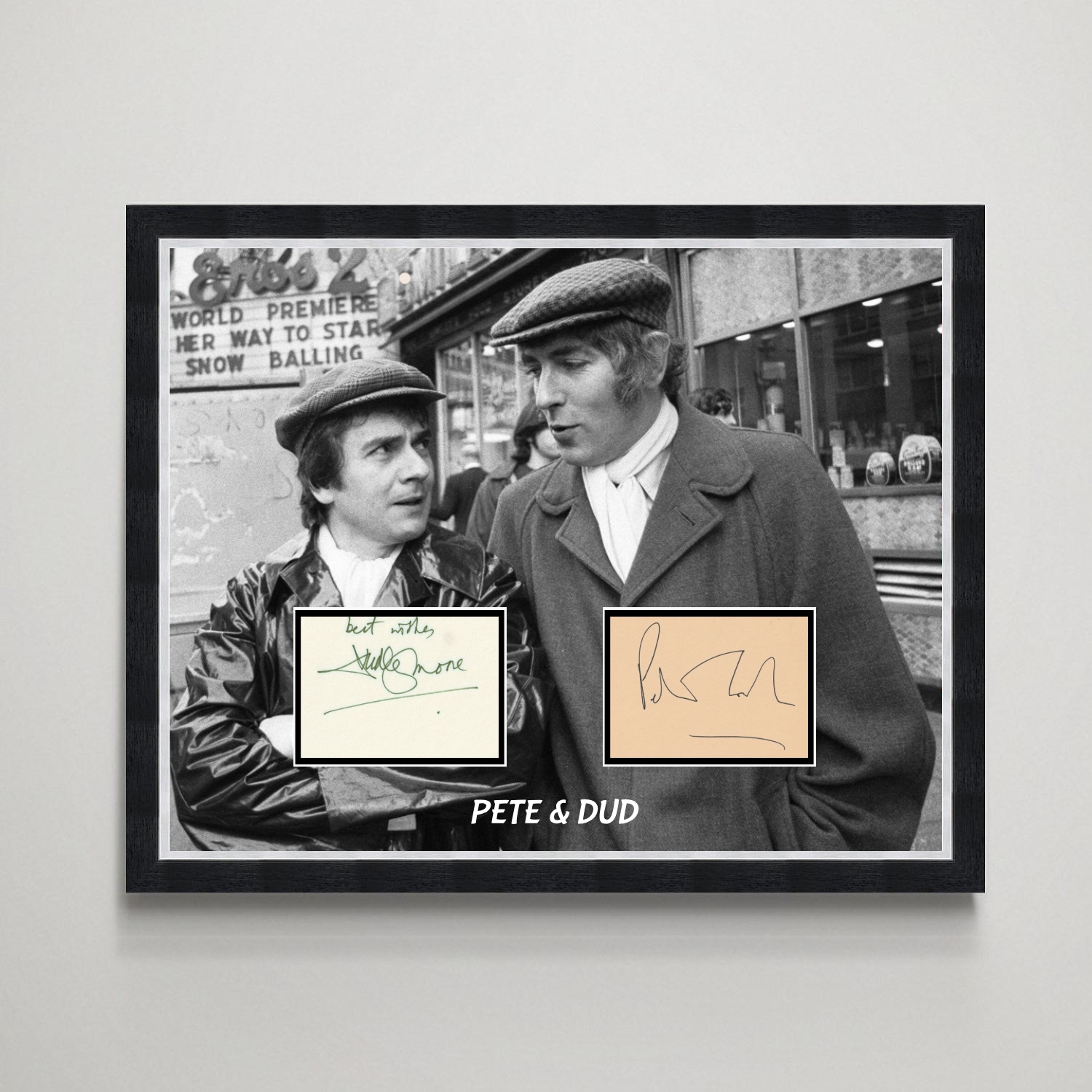 Dudley Moore and Peter Cook Signed Pete & Dud Comedians Display ...