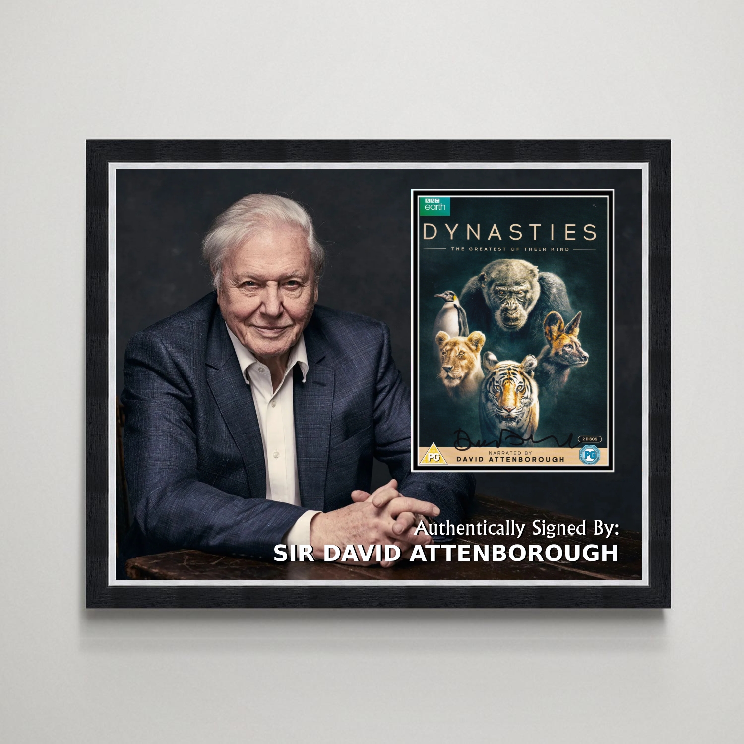 Sir David Attenborough Signed Photo Display - CharityStars
