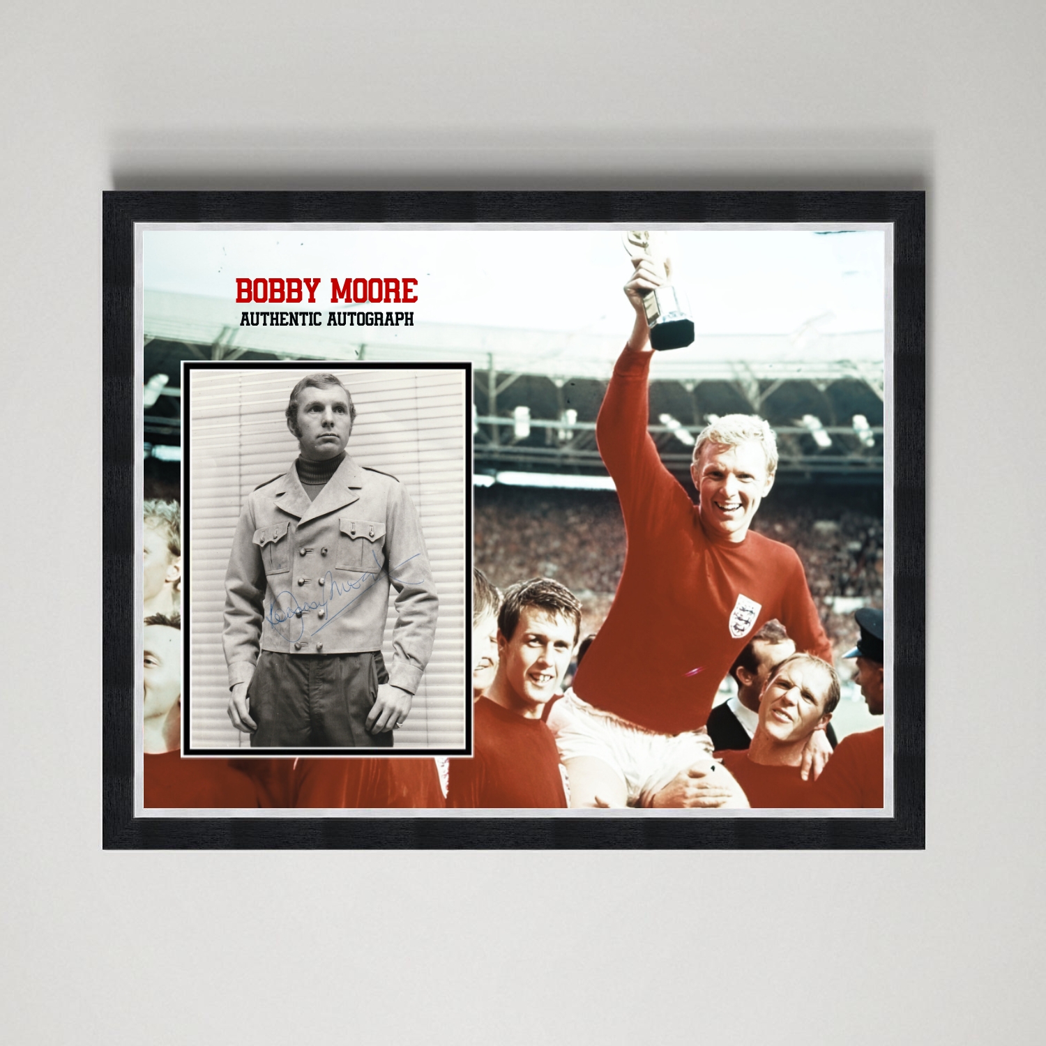Bobby Moore England World Cup Winning Legend Signed Display - CharityStars