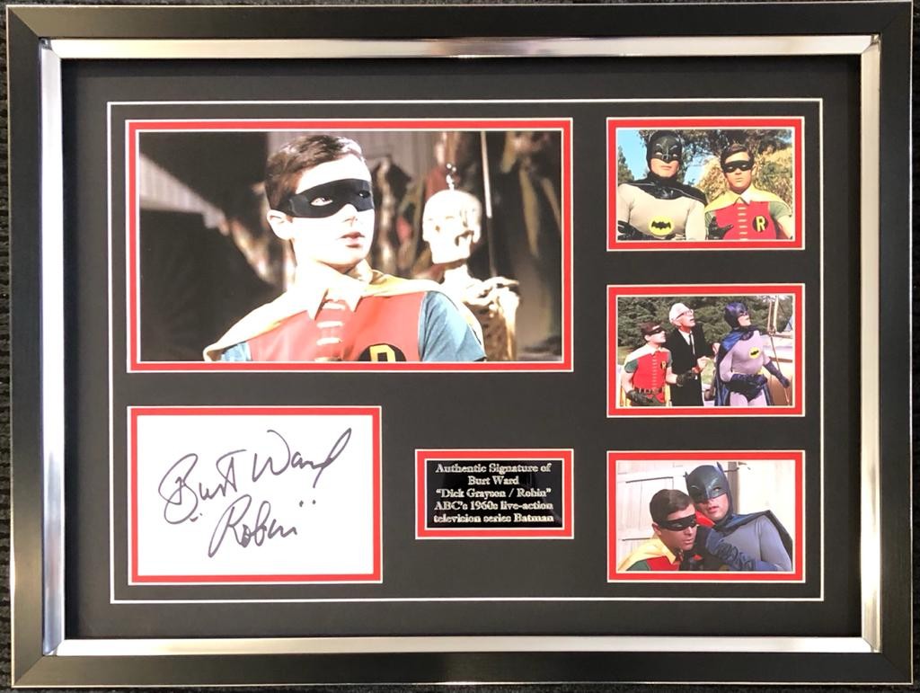 Burt Ward as Robin Signed Batman Photo Display - CharityStars