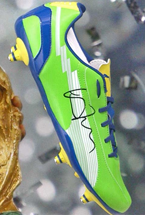 Cafu Signed Football Boot Presentation - CharityStars