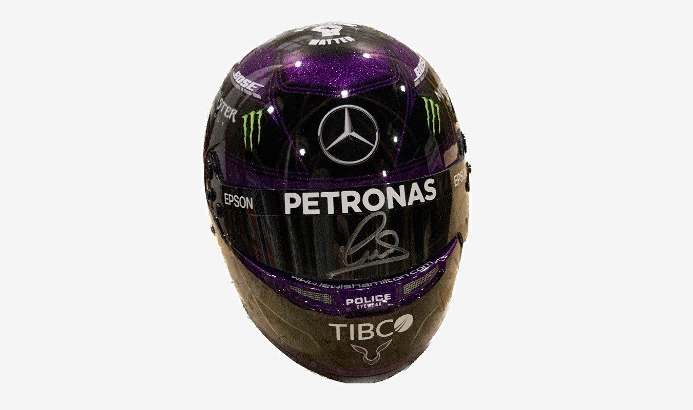 Lewis Hamilton Signed Mercedes Model Helmet - CharityStars