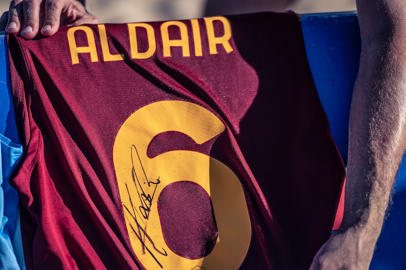 Official AS Roma Jersey Worn by Aldair for the Footvolley Derby ...