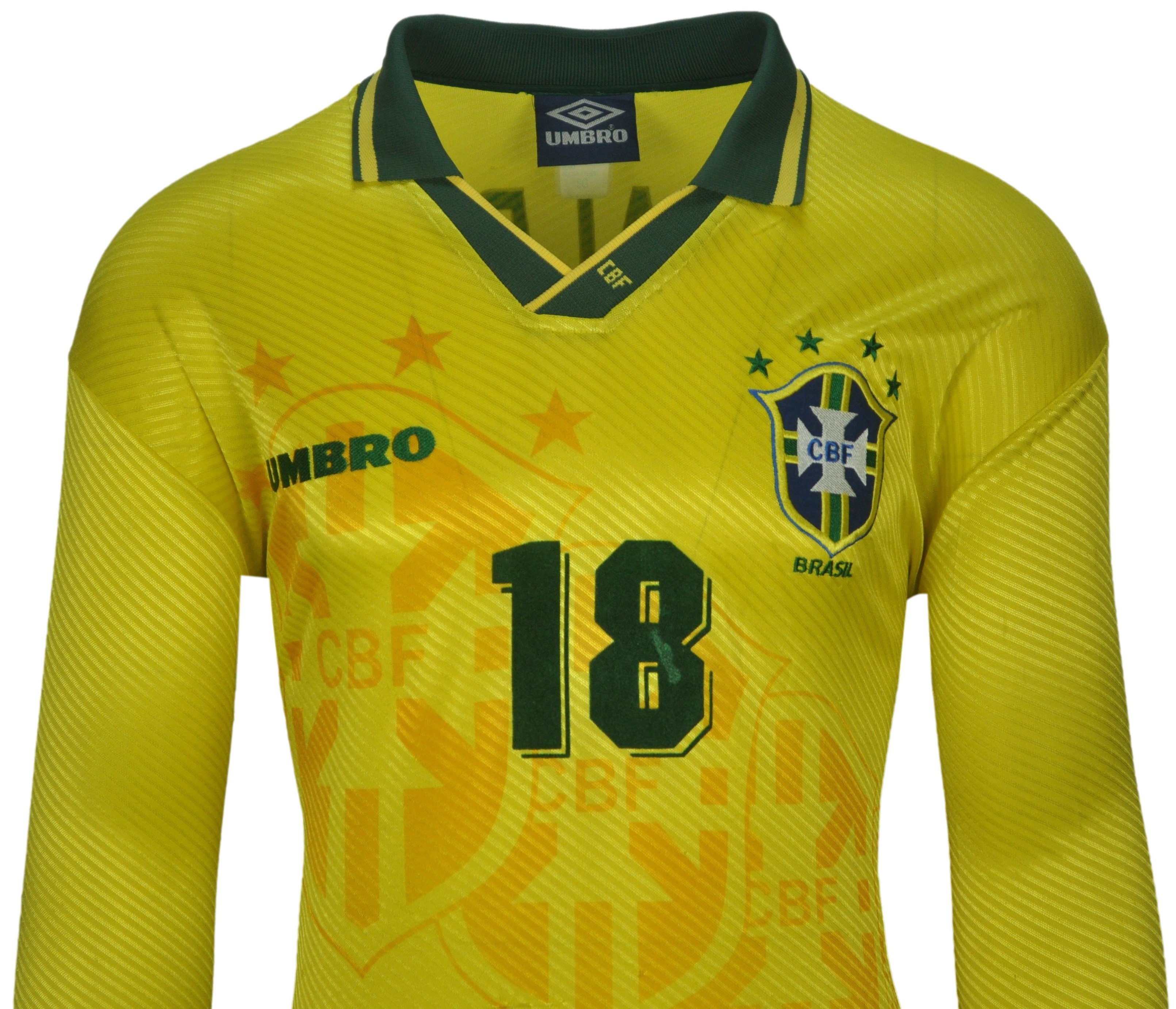 Ronaldo's Worn Shirt, Brazil-Denmark 1996 - CharityStars