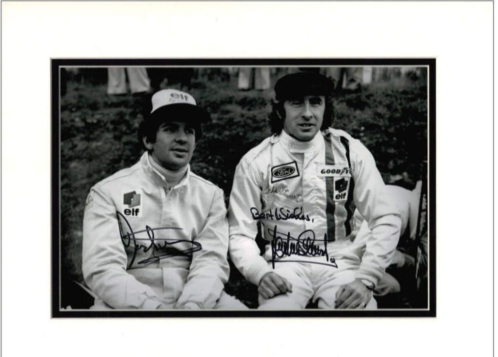 Jackie Stewart and Jody Scheckter Signed Picture - CharityStars