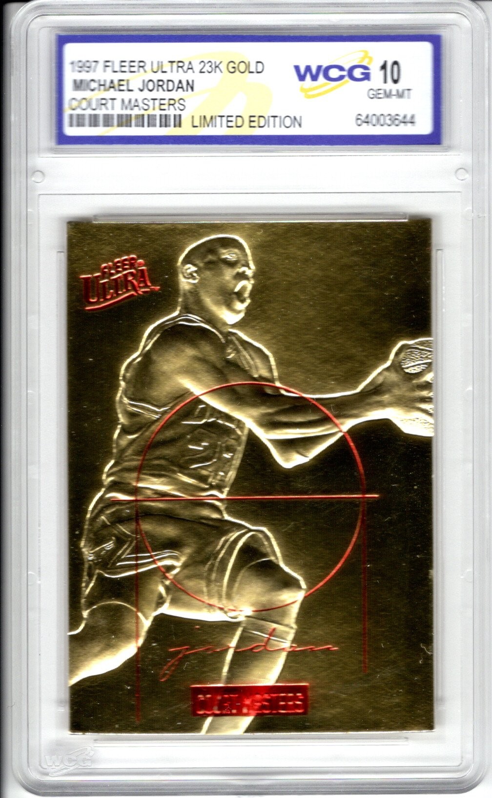 Card in oro Limited Edition Michael Jordan Court Masters 1997 ...