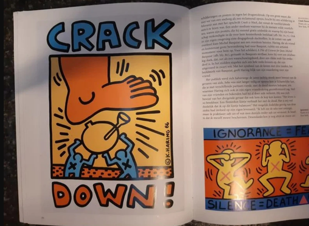 Crack Down Concert Poster 1986 by Keith Haring - CharityStars