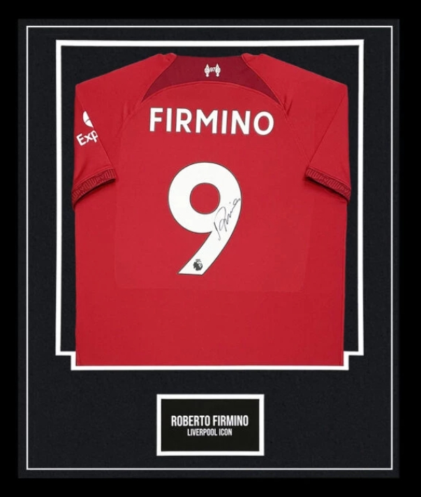 Roberto Firmino's Liverpool Signed and Framed Shirt - CharityStars