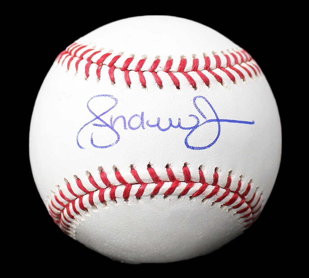 Andruw Jones Signed Atlanta Braves Rawlings OML Baseball - CharityStars