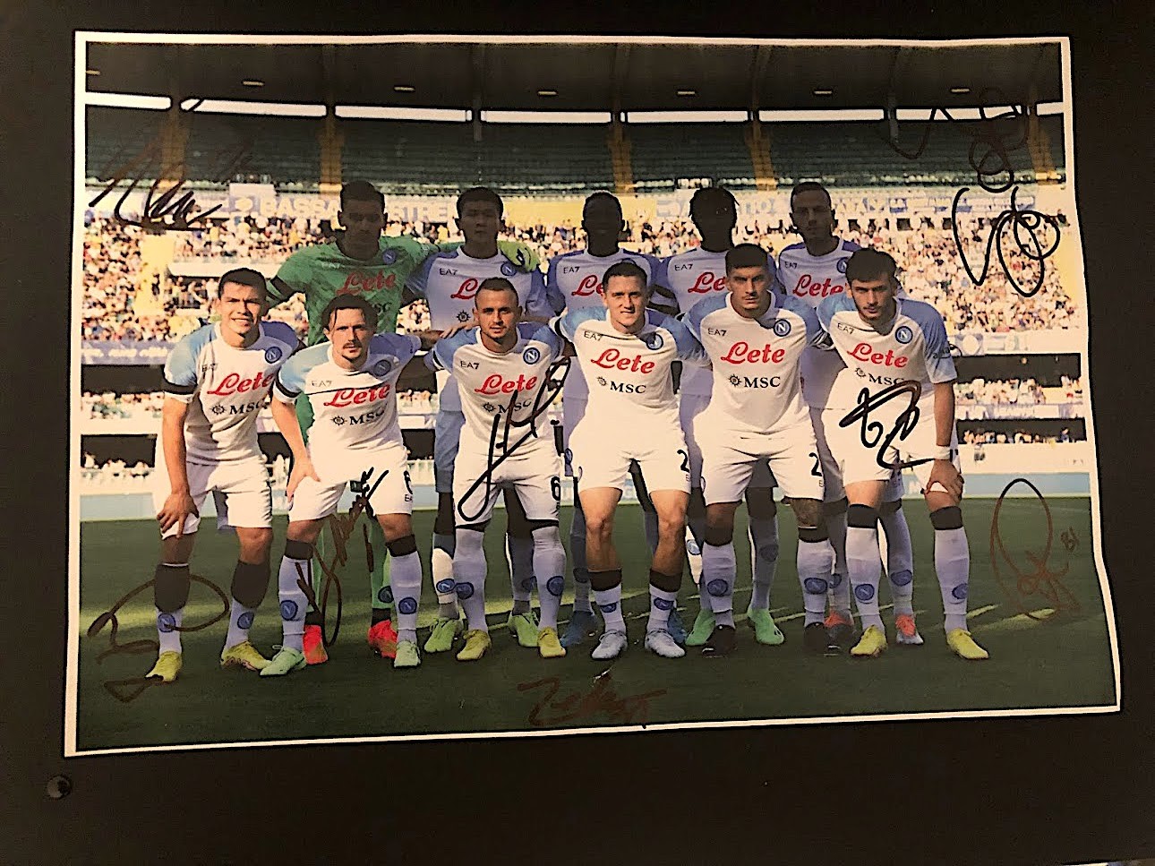 Napoli Official Poster - Signed by the Players - CharityStars