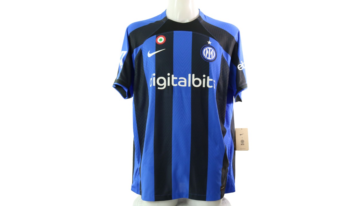 Bastoni Authentic Inter Signed Shirt, 2022/23 - CharityStars