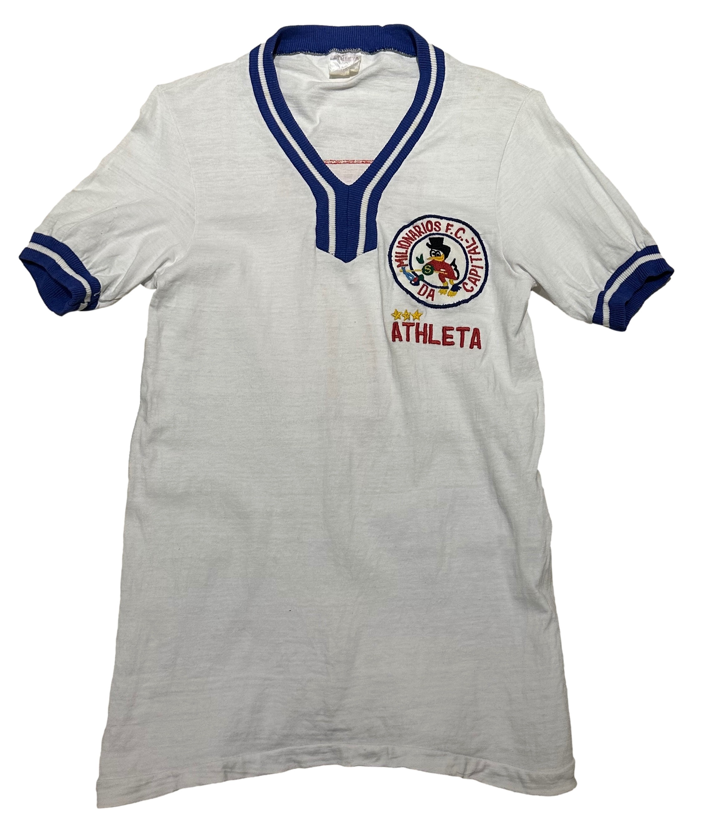 Garrincha's Milionários Worn Shirt, 1976 - CharityStars
