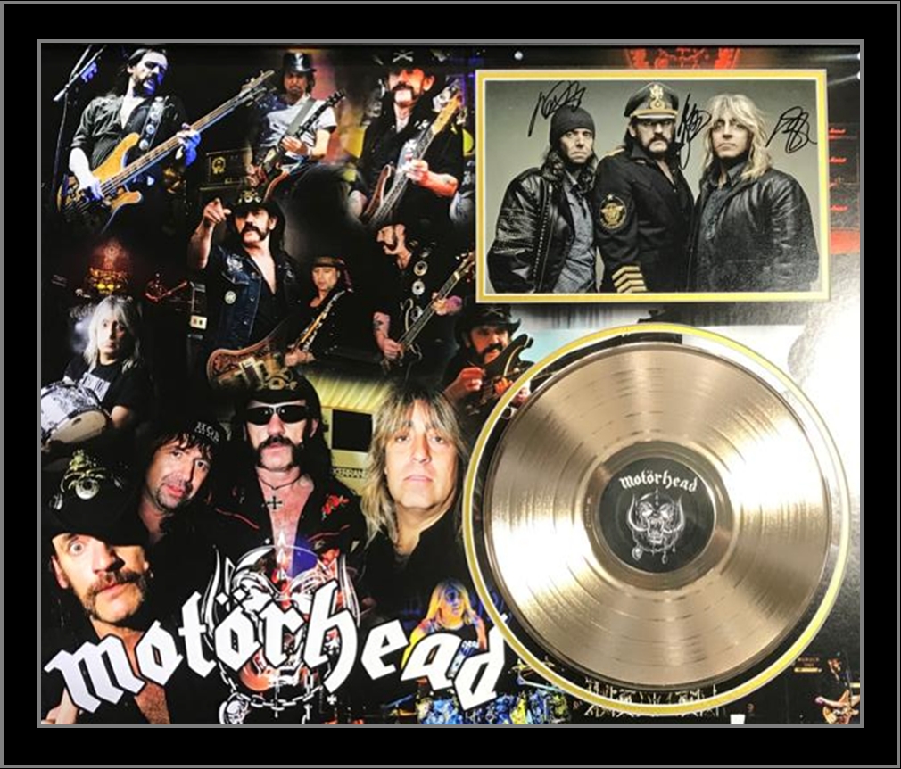 Motorhead Signed Gold Disc Photo Display - CharityStars