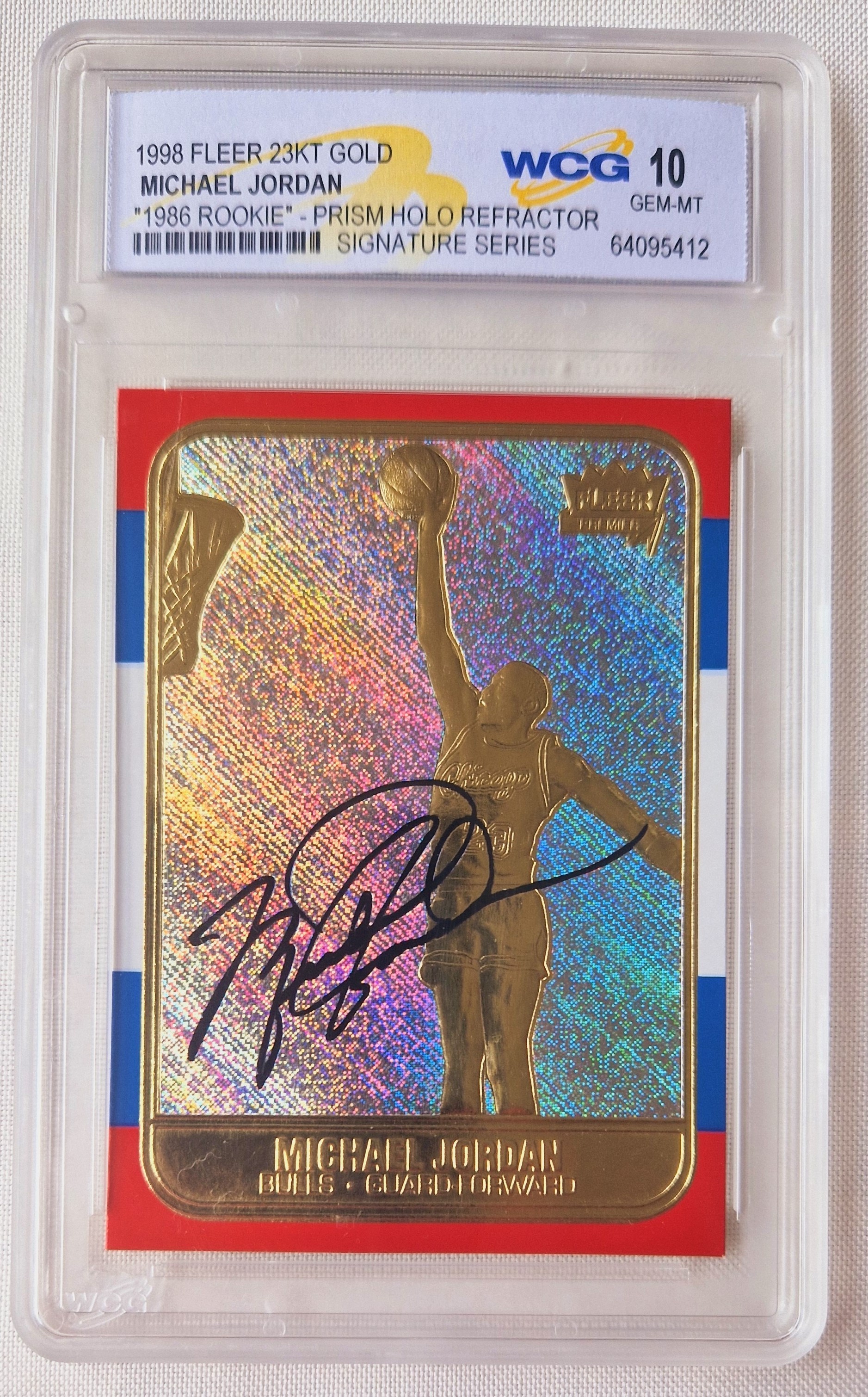 Card in oro Limited Edition Michael Jordan Holographic Refractor ...